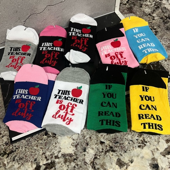Underwear & Socks | Colorful Teacher And Fun Message Socks Set | Poshmark